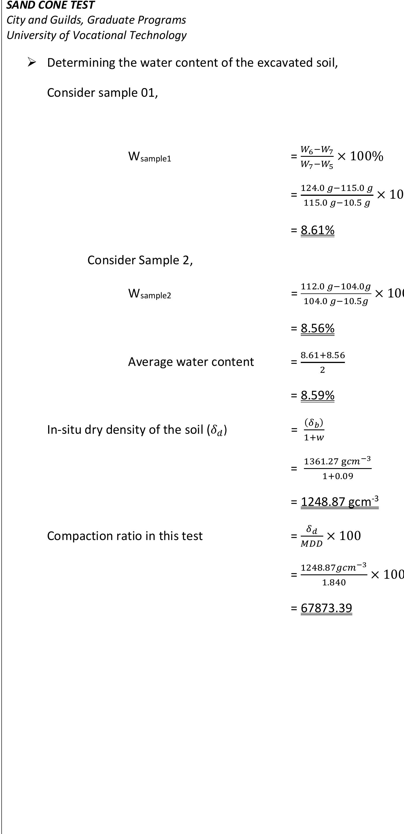 (PDF) Sand Cone test