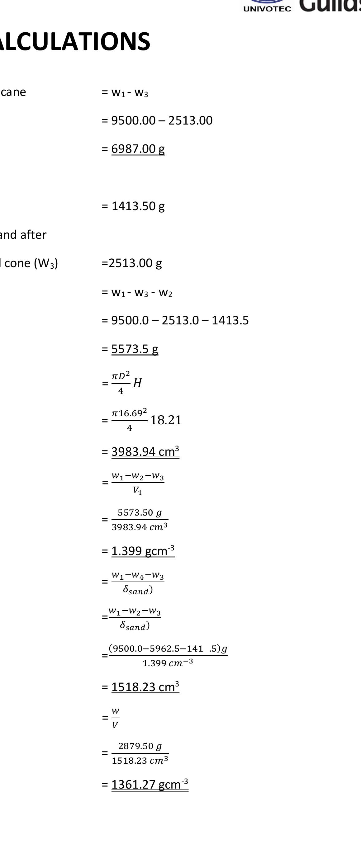 (PDF) Sand Cone test