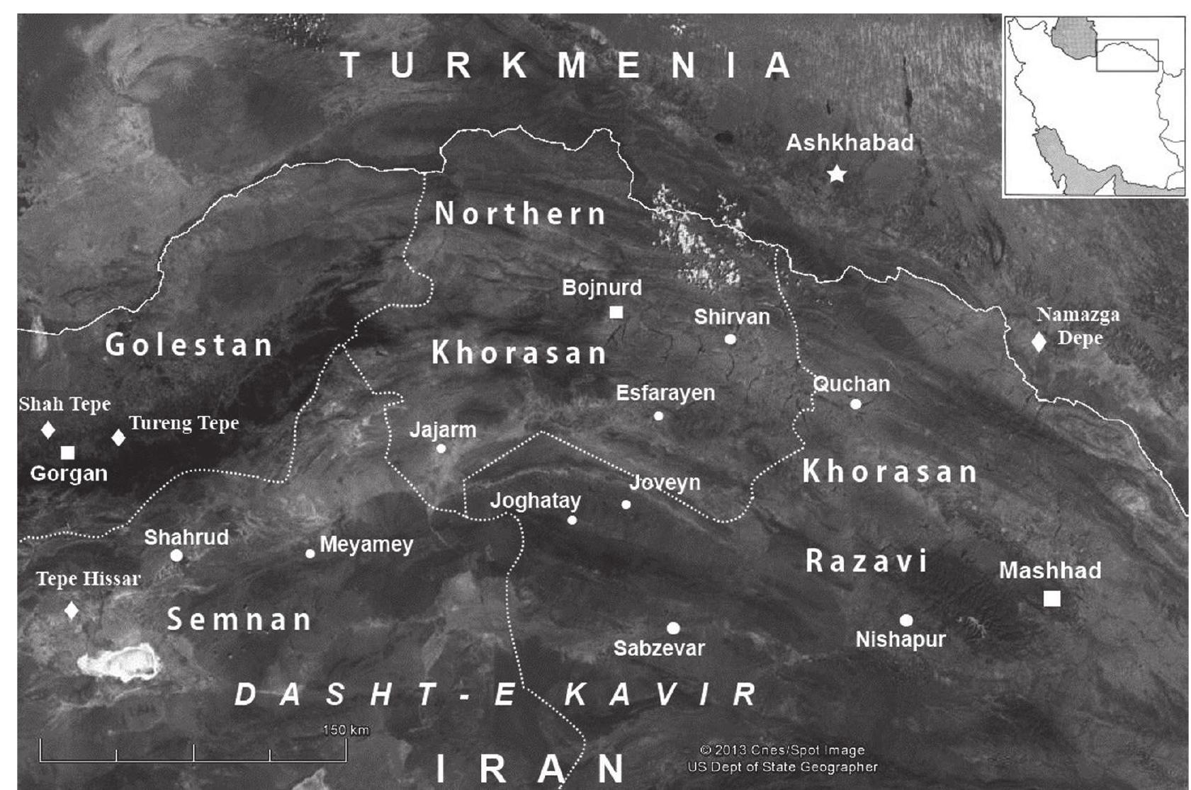 northeastern iran: the provinces, the cities and the