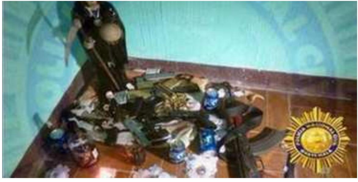 Santa muerte gang altar in guatemala from august 2015