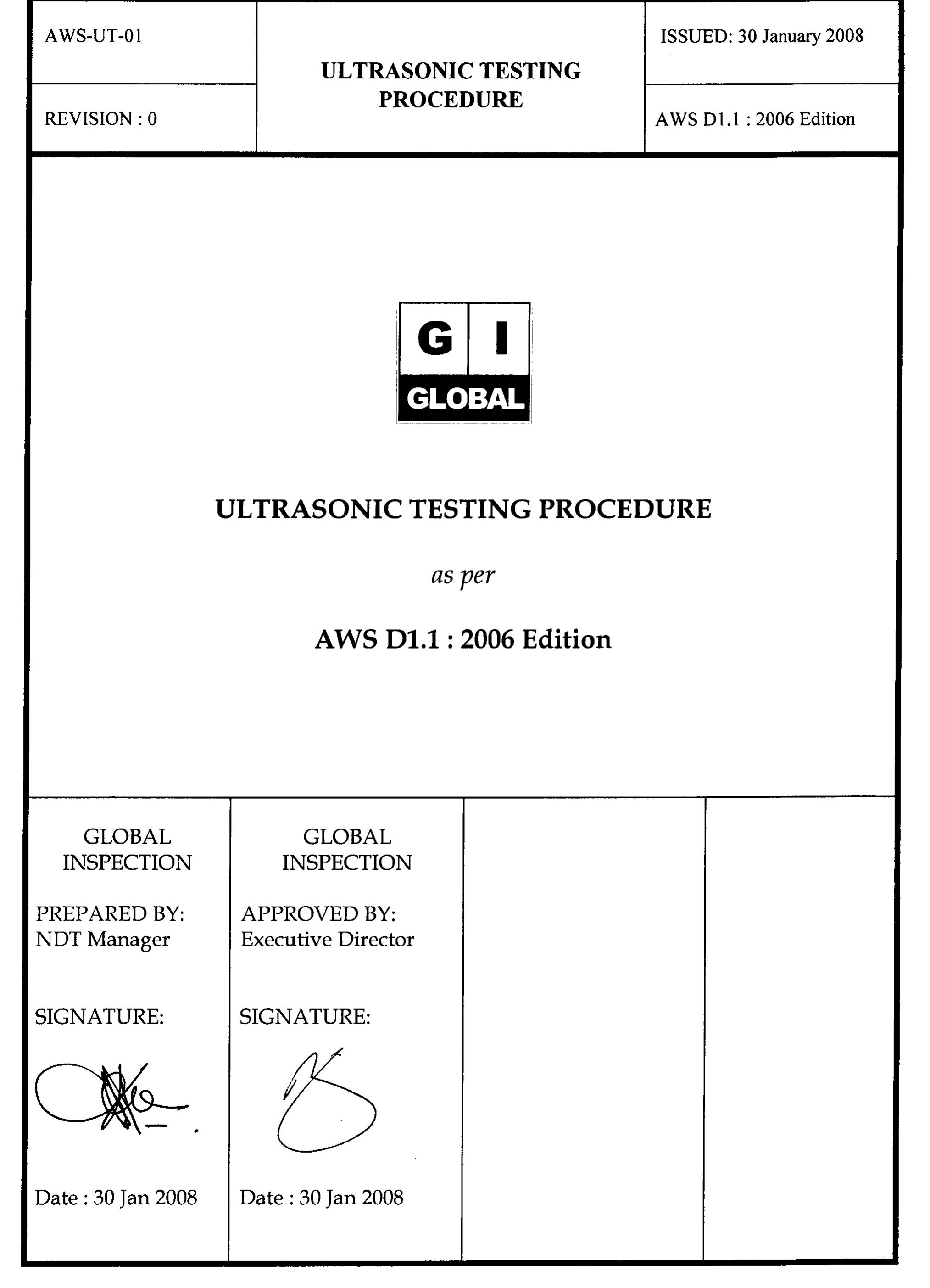 (PDF) ULTRASONIC TESTING PROCEDURE