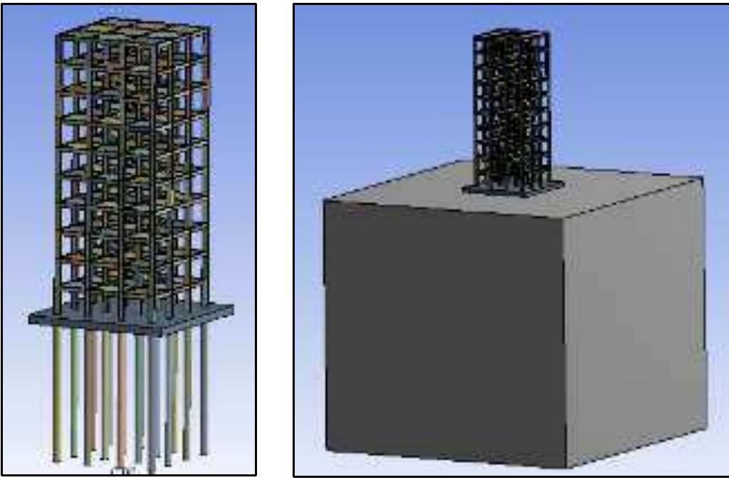 Fixed base and flexible base building models