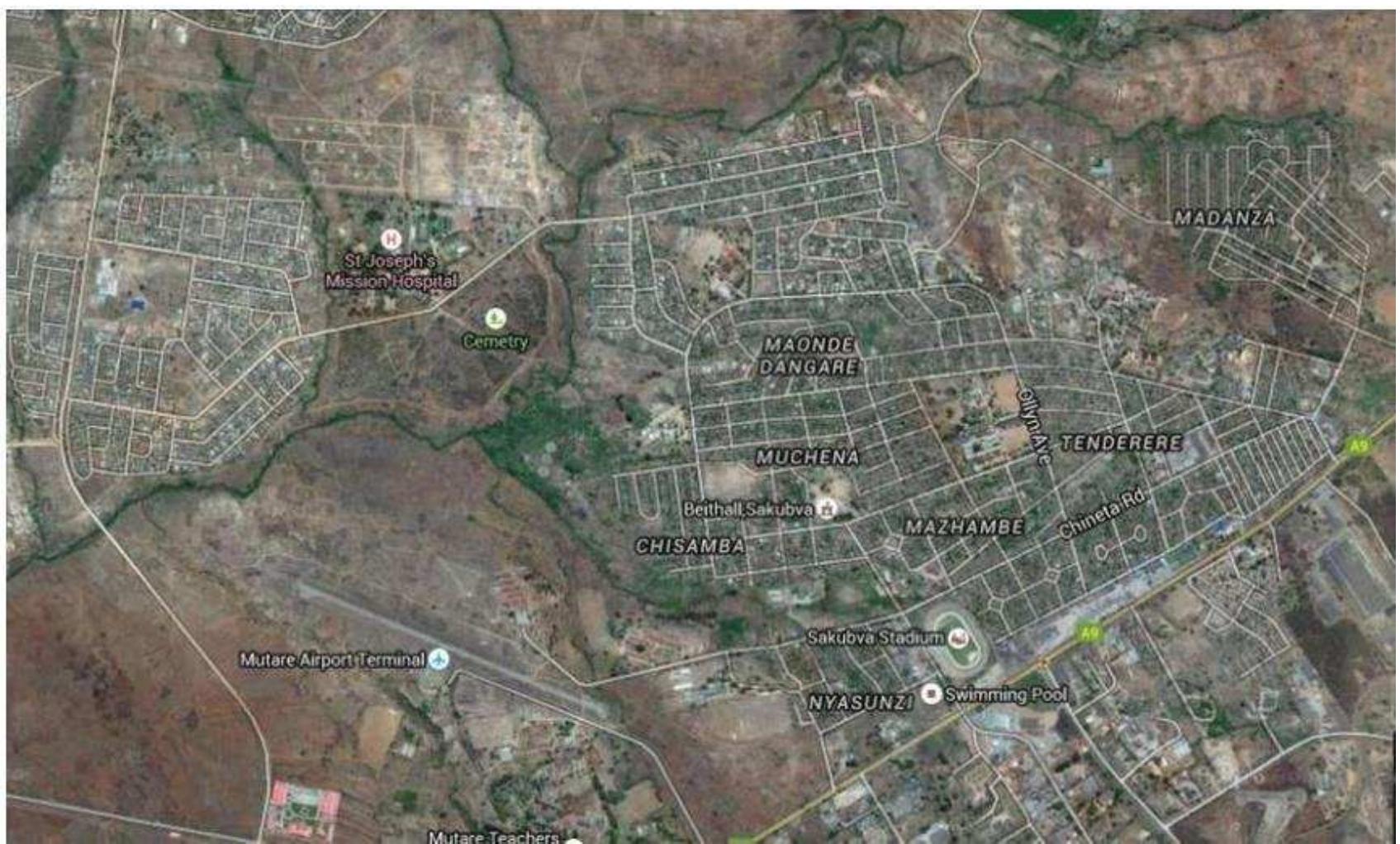 Map of zimbabwe showing districts of manicaland province and
