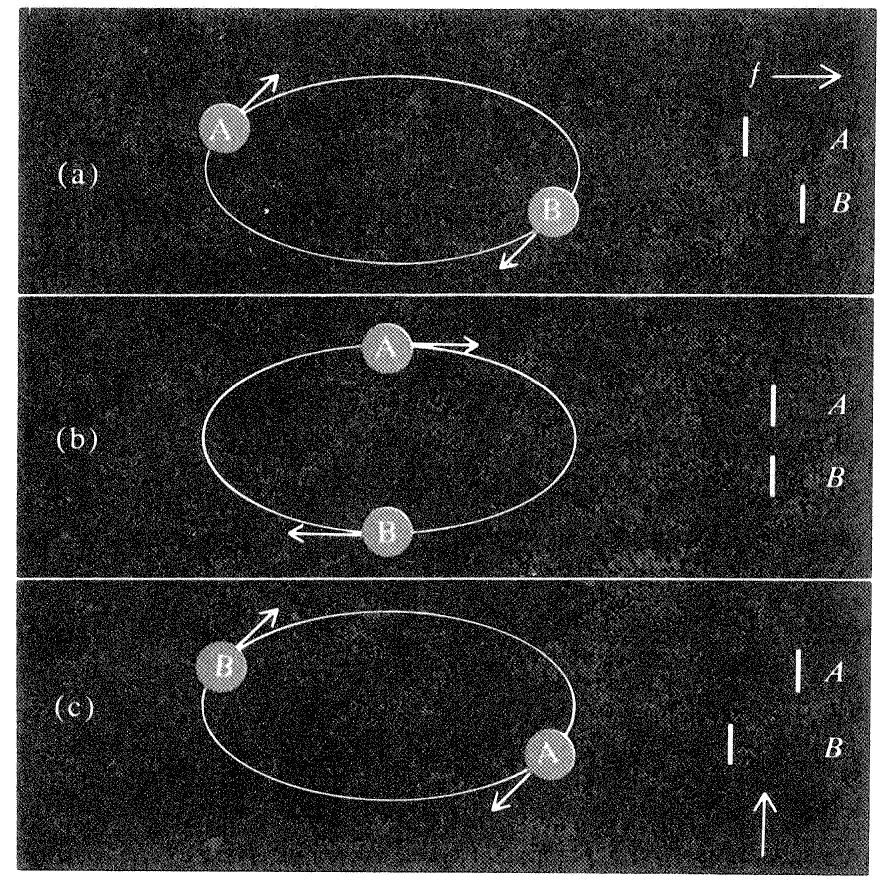 illustration of the motion of a binary star system and