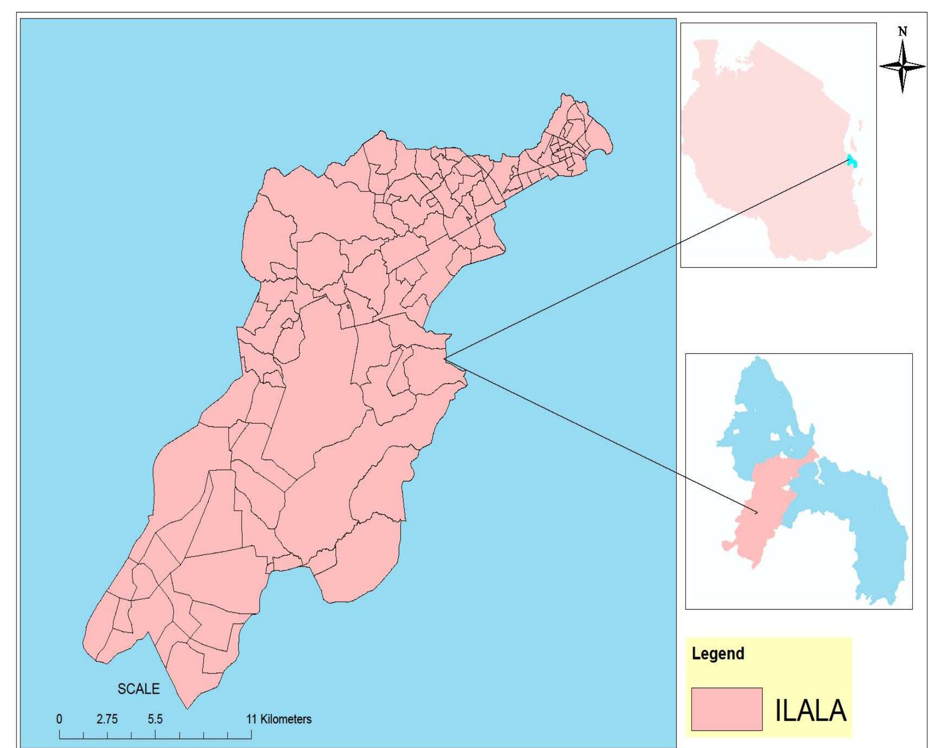 Location of ilala municipal figure.3.1. a map of ilala to