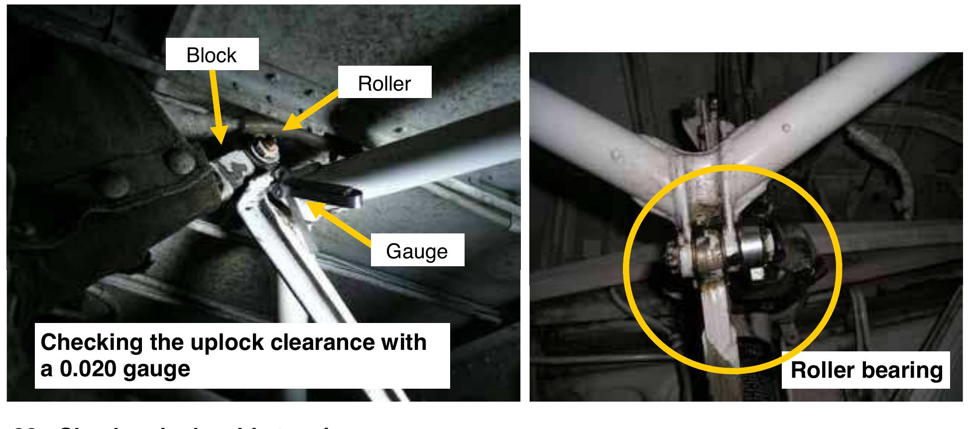 Check that the roller bearing is free to rotate.
