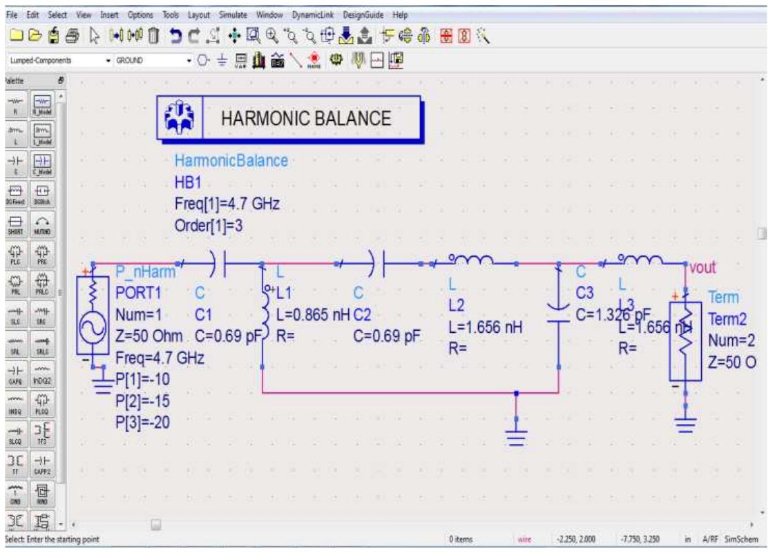 Figure 6 - Band Pass Filter and Low Noise Amplifier Design