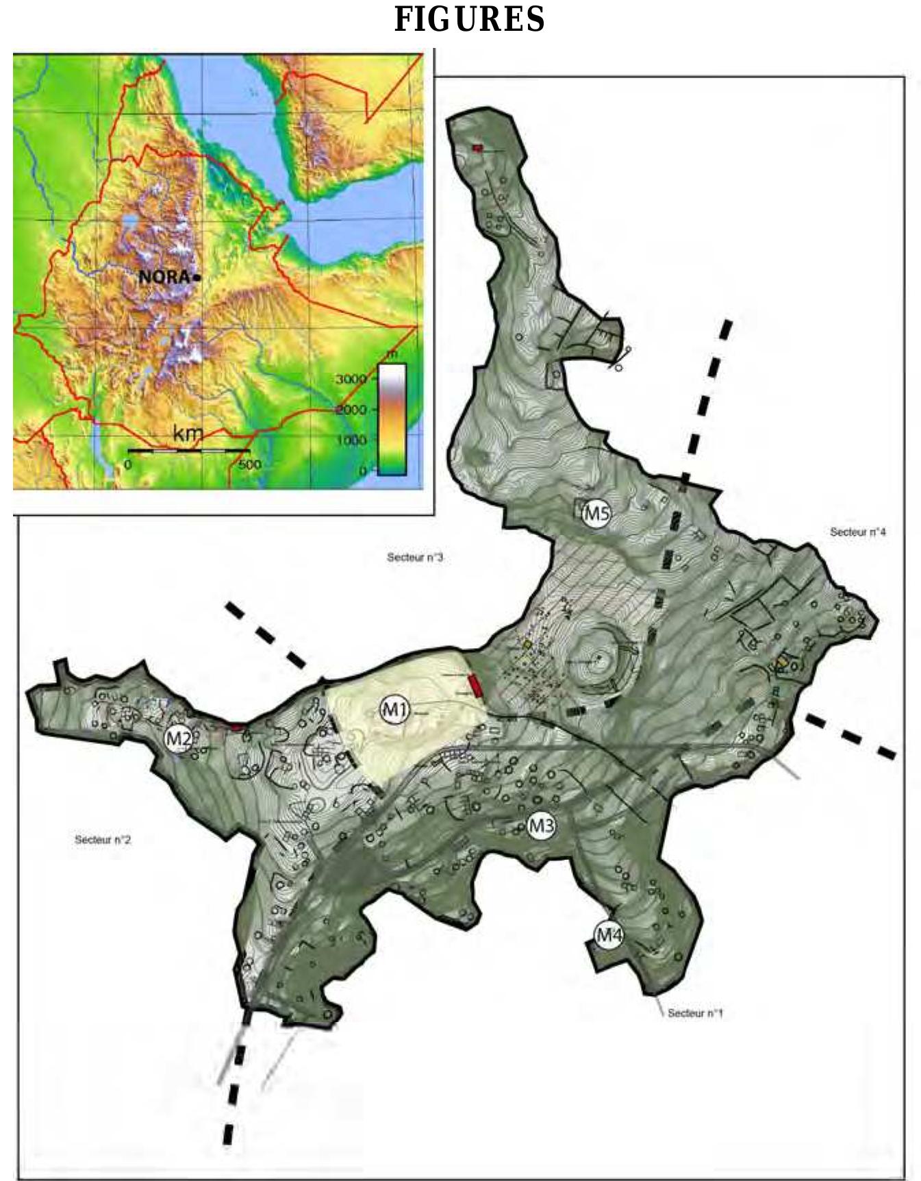 General map of the town of nora, ethiopia berbera. this