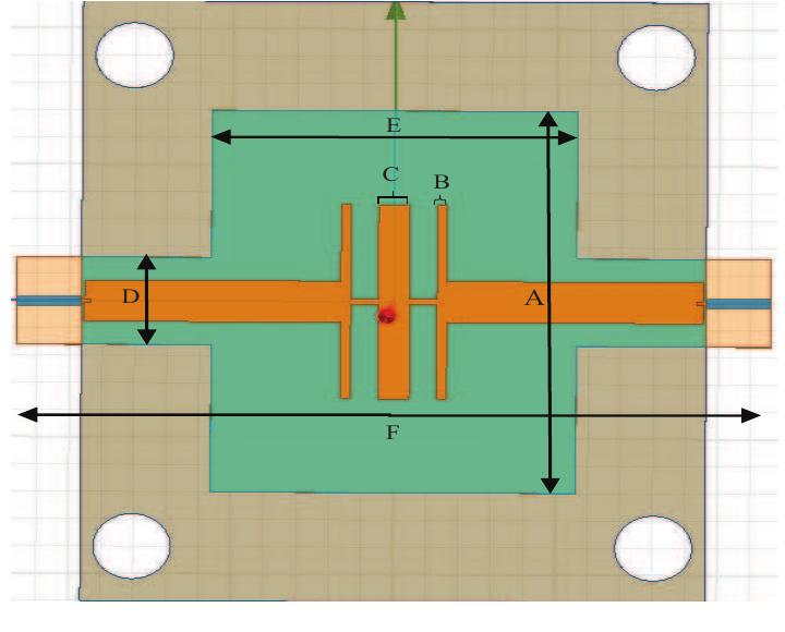 Layout of the filter design complete structure. figure 1