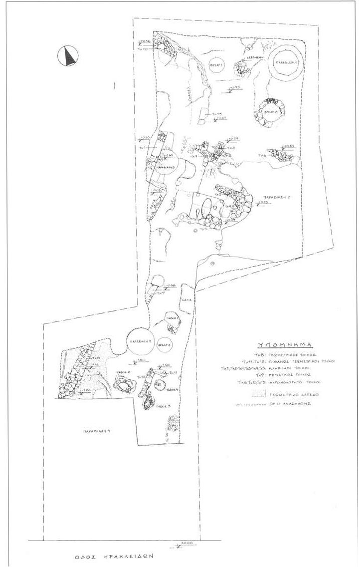The plan of the partly recovered apsidal building in