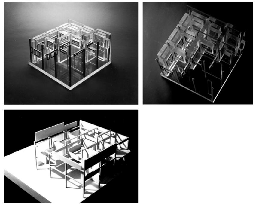 Two models of house ii. © eisenman architects. i will now