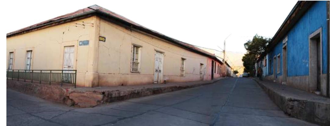 Continuous fagade at the urban area of combarbala after the