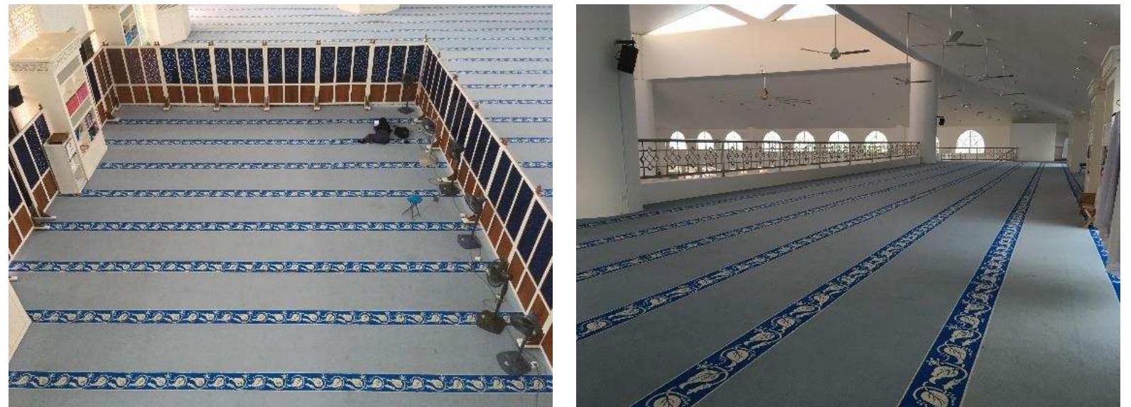 The women praying areas are located on the first floor and