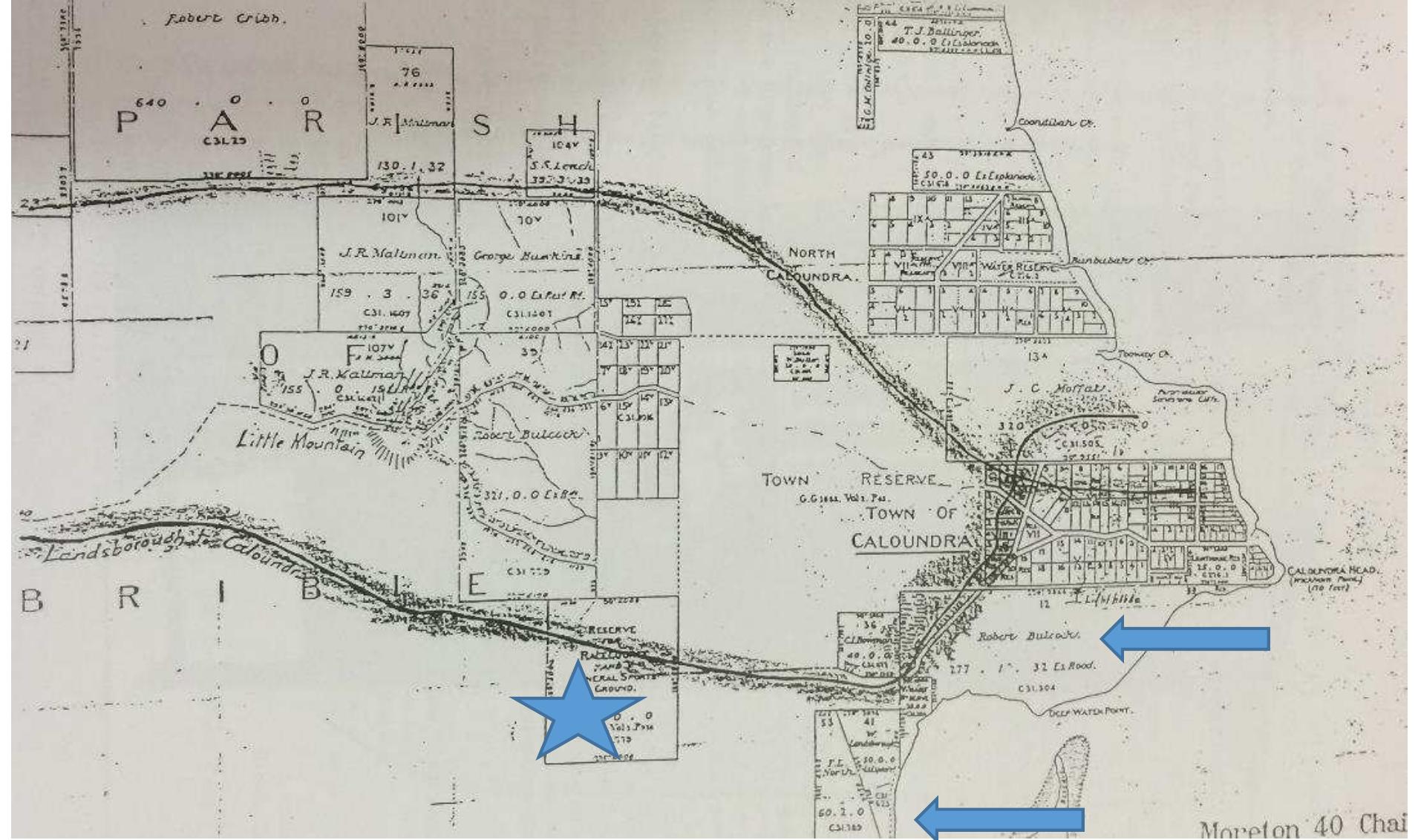 Early map, showing the close proximity of the duck holes