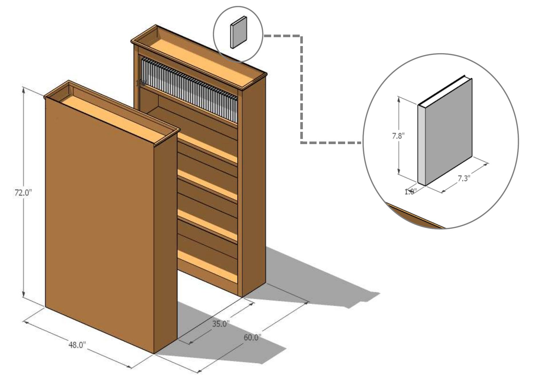 Diagram of the library unit area.