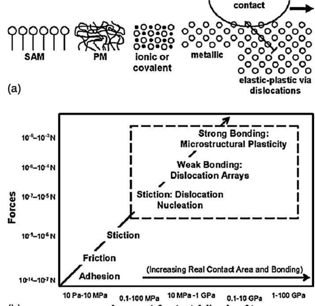 Figure 2 - Study of the friction, adhesion and mechanical