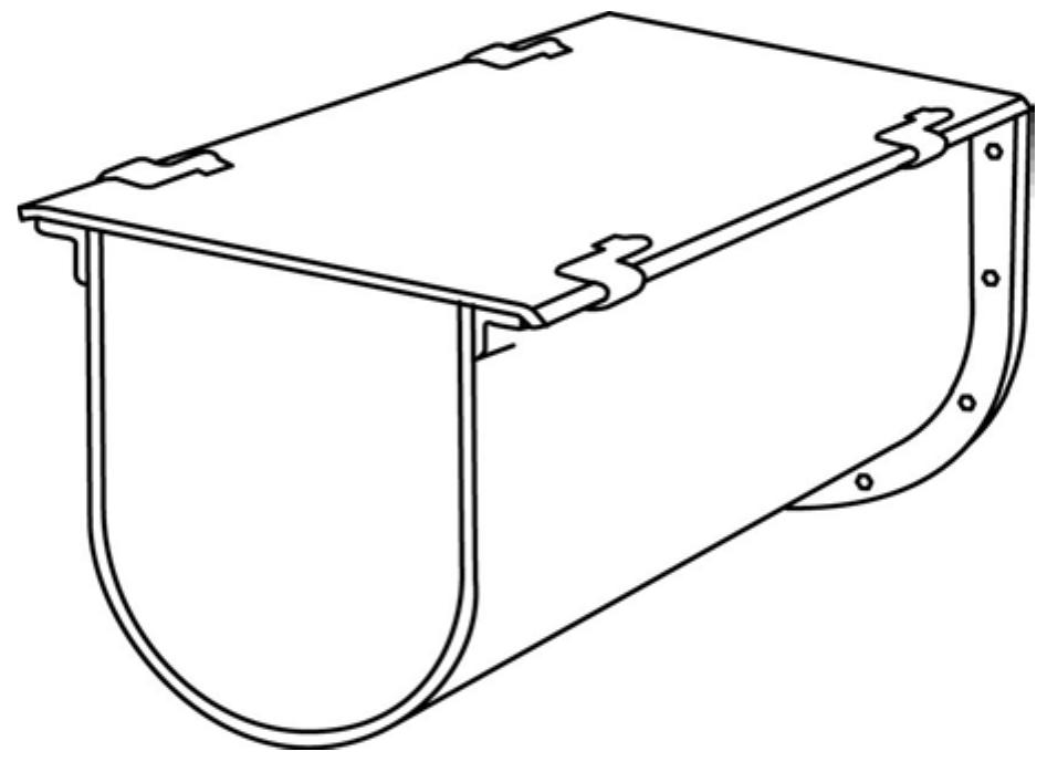B. angle flanged type trough with semi-flanged cover spring