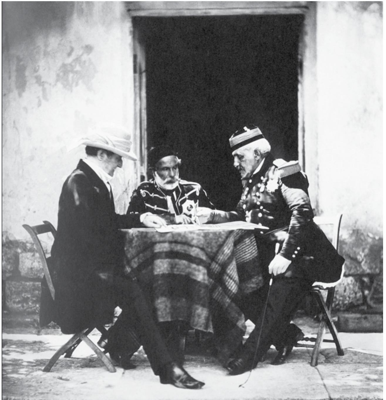 Illus. 15 council of war, lord raglan, omer pasha and