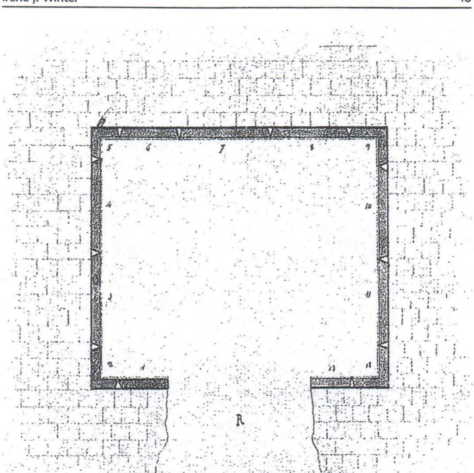 Sargon il, khorsabad, royal palace, plan of room 7 (albenda,