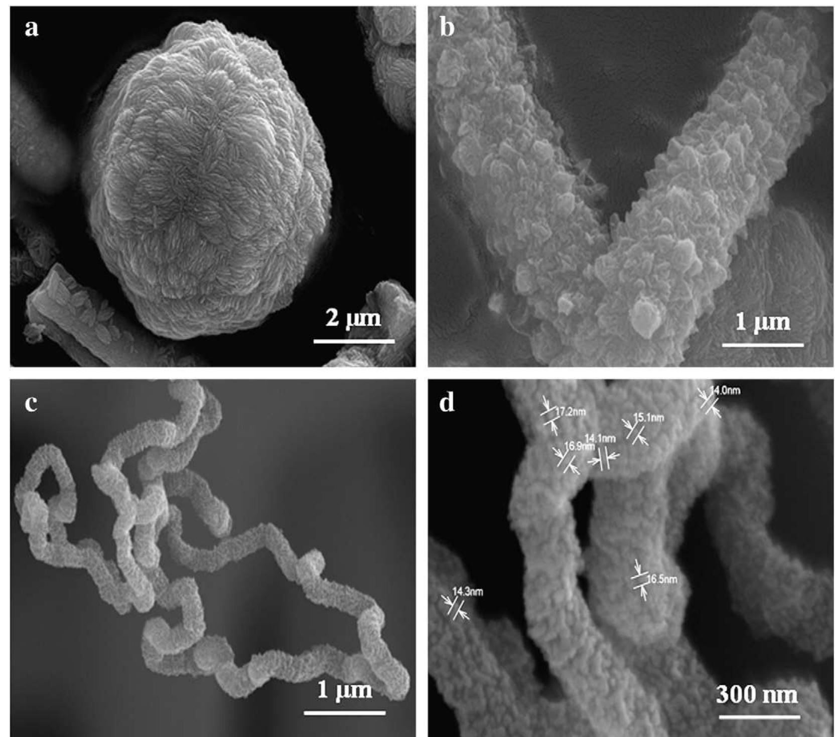 Fe-sem images of cus nanostructures synthesized by using