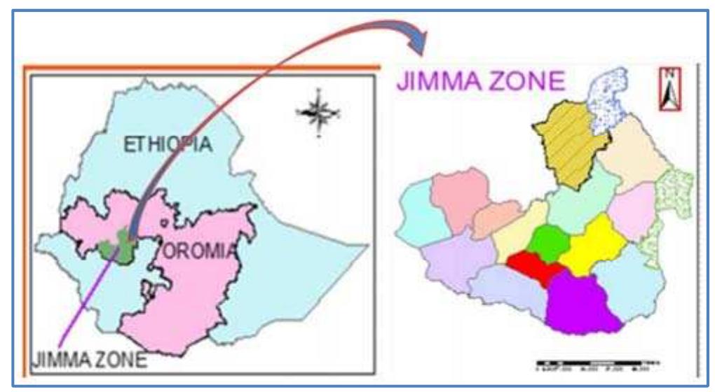 Map of the research study area (source: google map; 2016).
