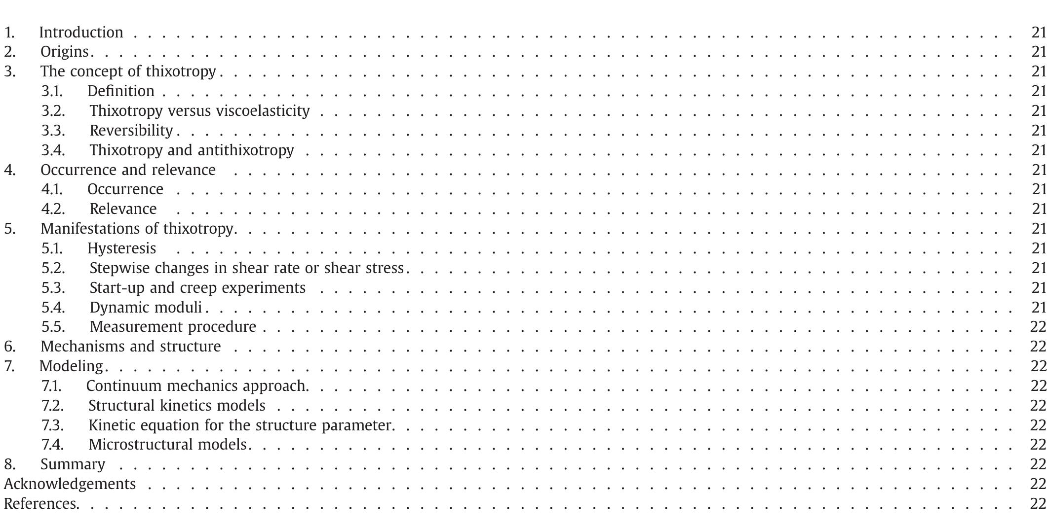 Table 1 - from Thixotropy 2009 Advances in Colloid and