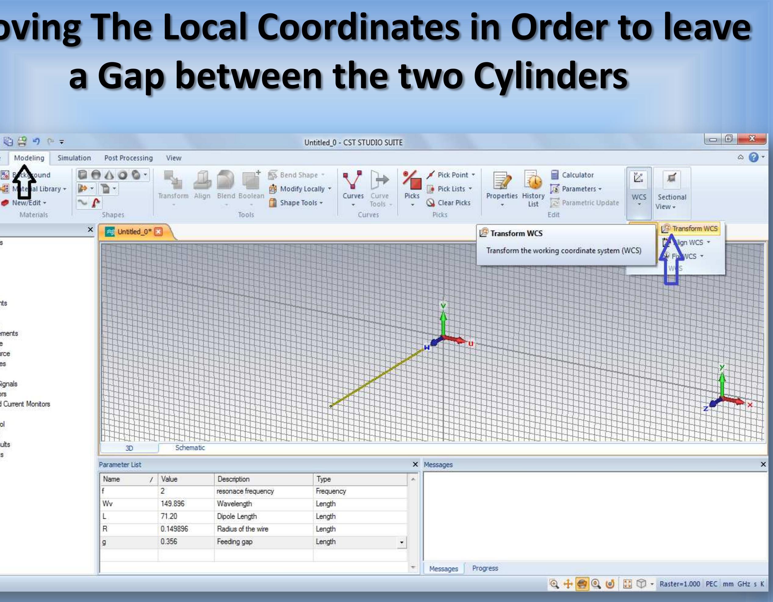 Figure 14 - Design of a Half-Wave Dipole Antenna Using CST