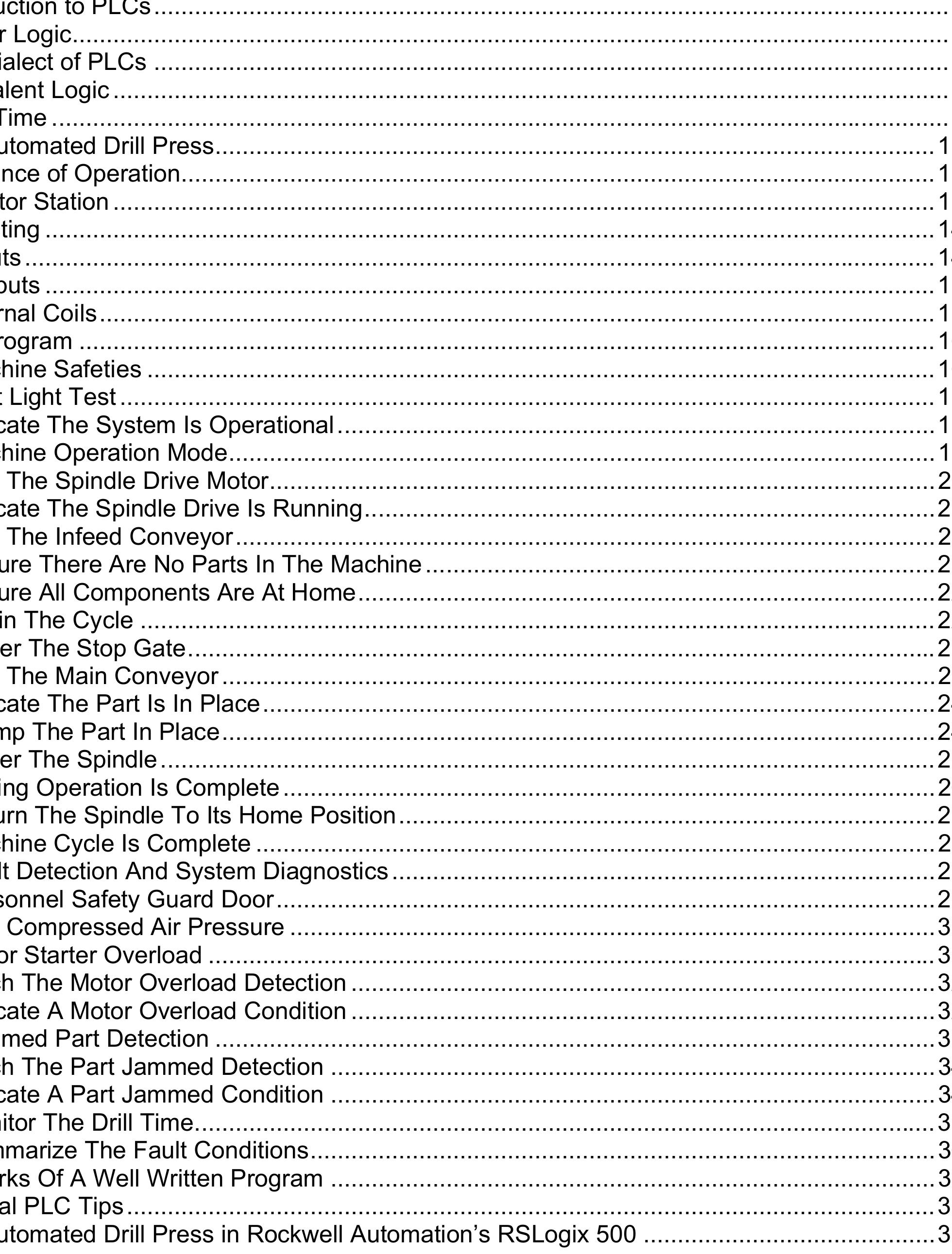 Table 1 - Beginner's Guide to PLC Programming How to Program