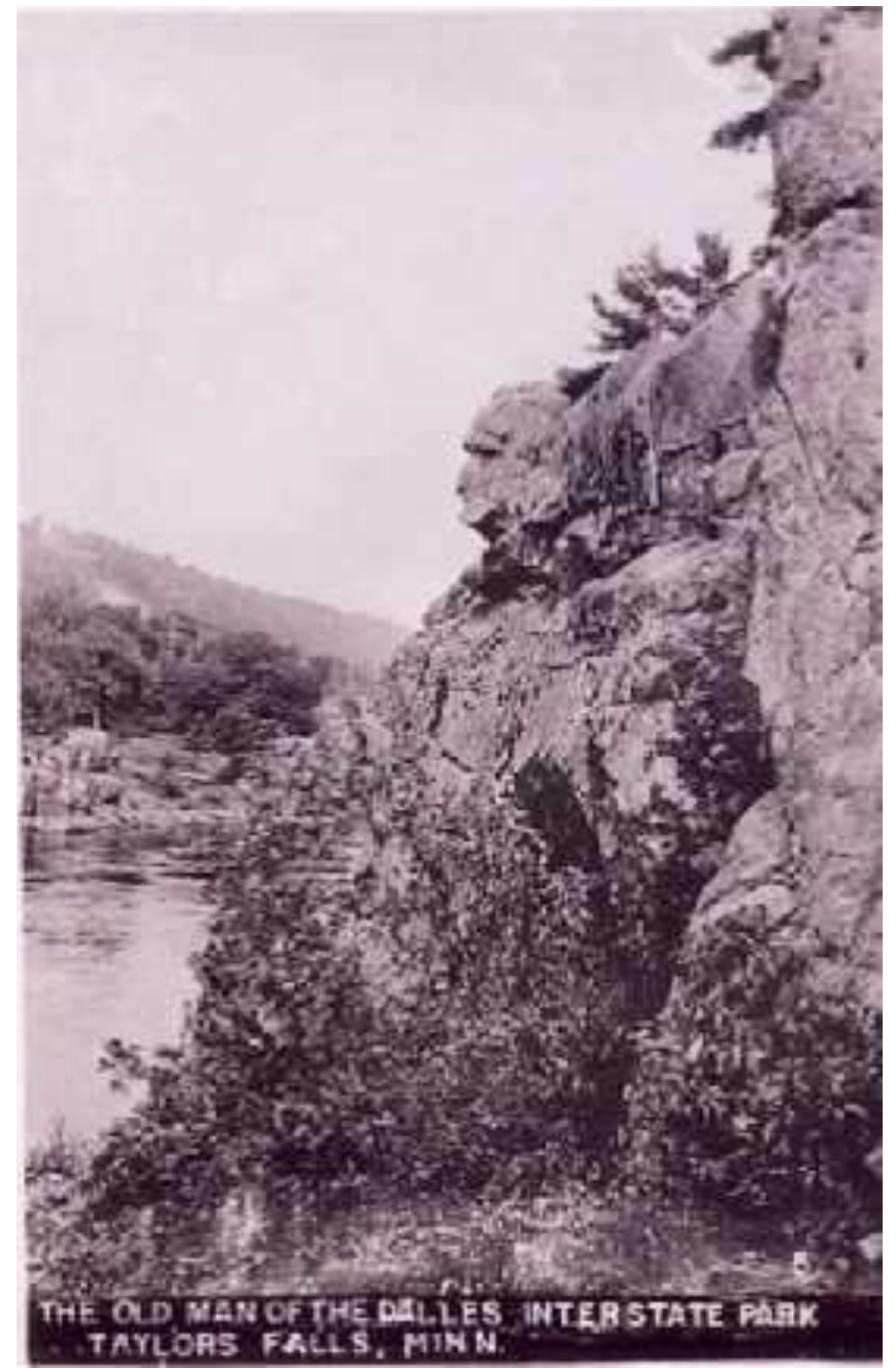 The old man of the dalles (dells) at interstate park on the