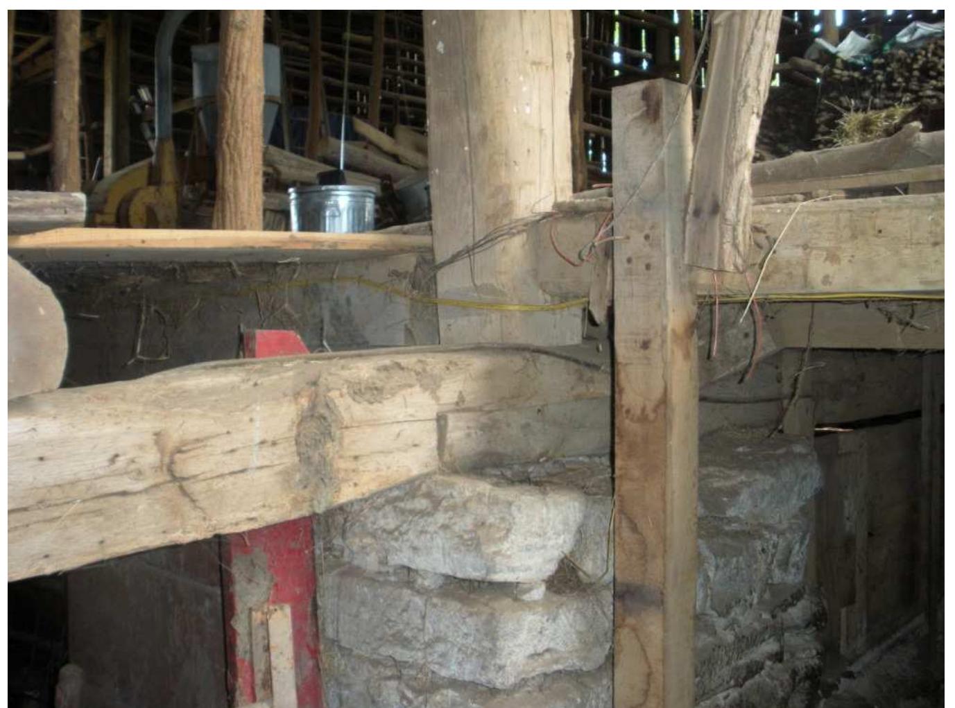 Anderson barn interior showing timber construction typical