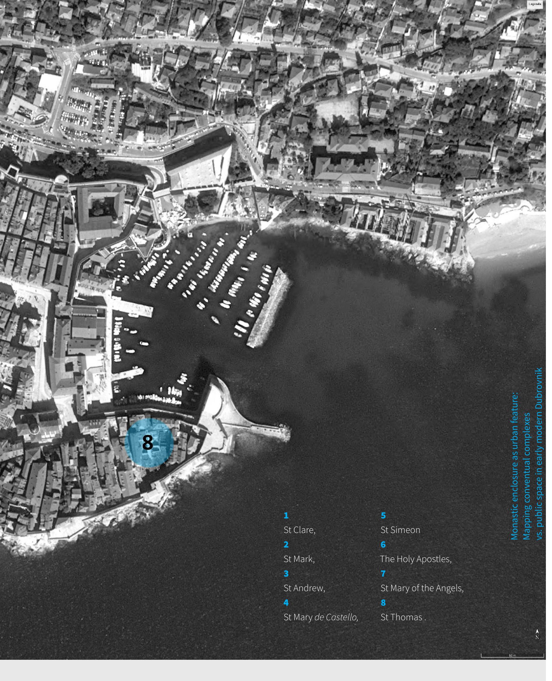 Figure 3 - Monastic Enclosure as Urban Feature: Mapping