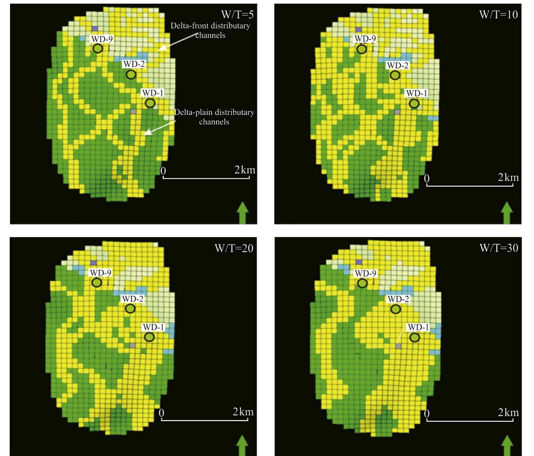 Facies models of the qawasim proximal deltaic facies (zone