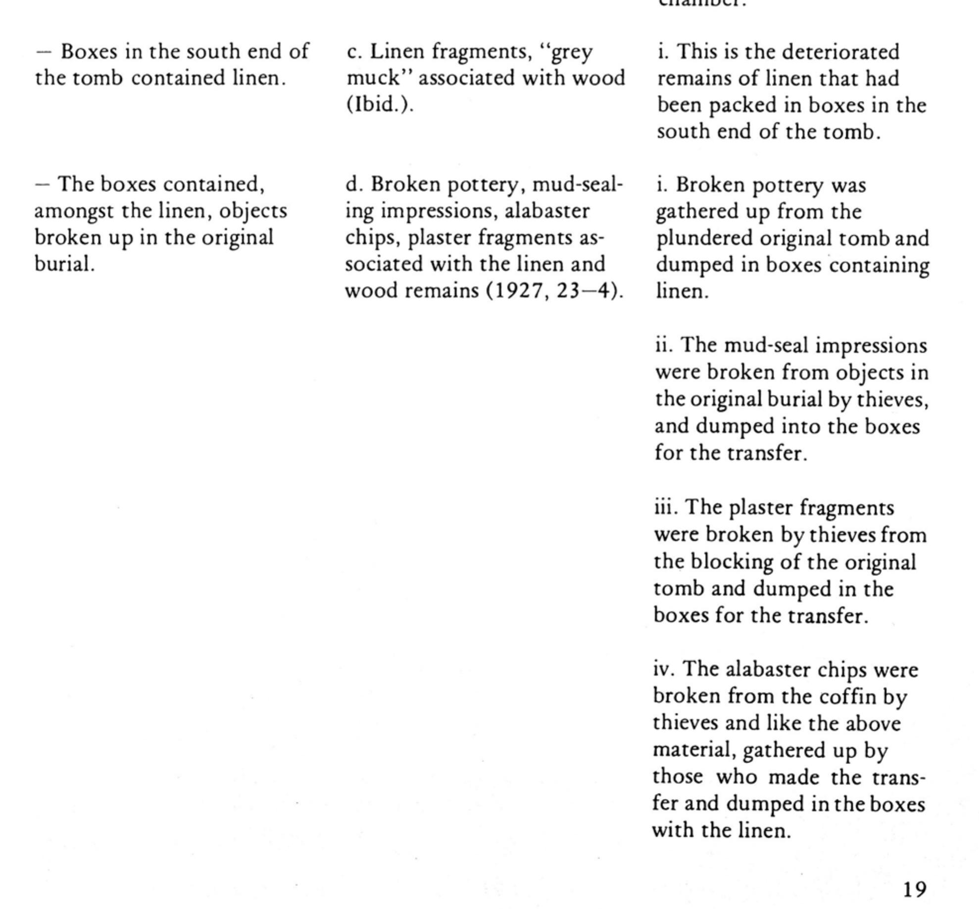 Table 4 - The Pyramid Tomb of Hetep-heres and the Satellite