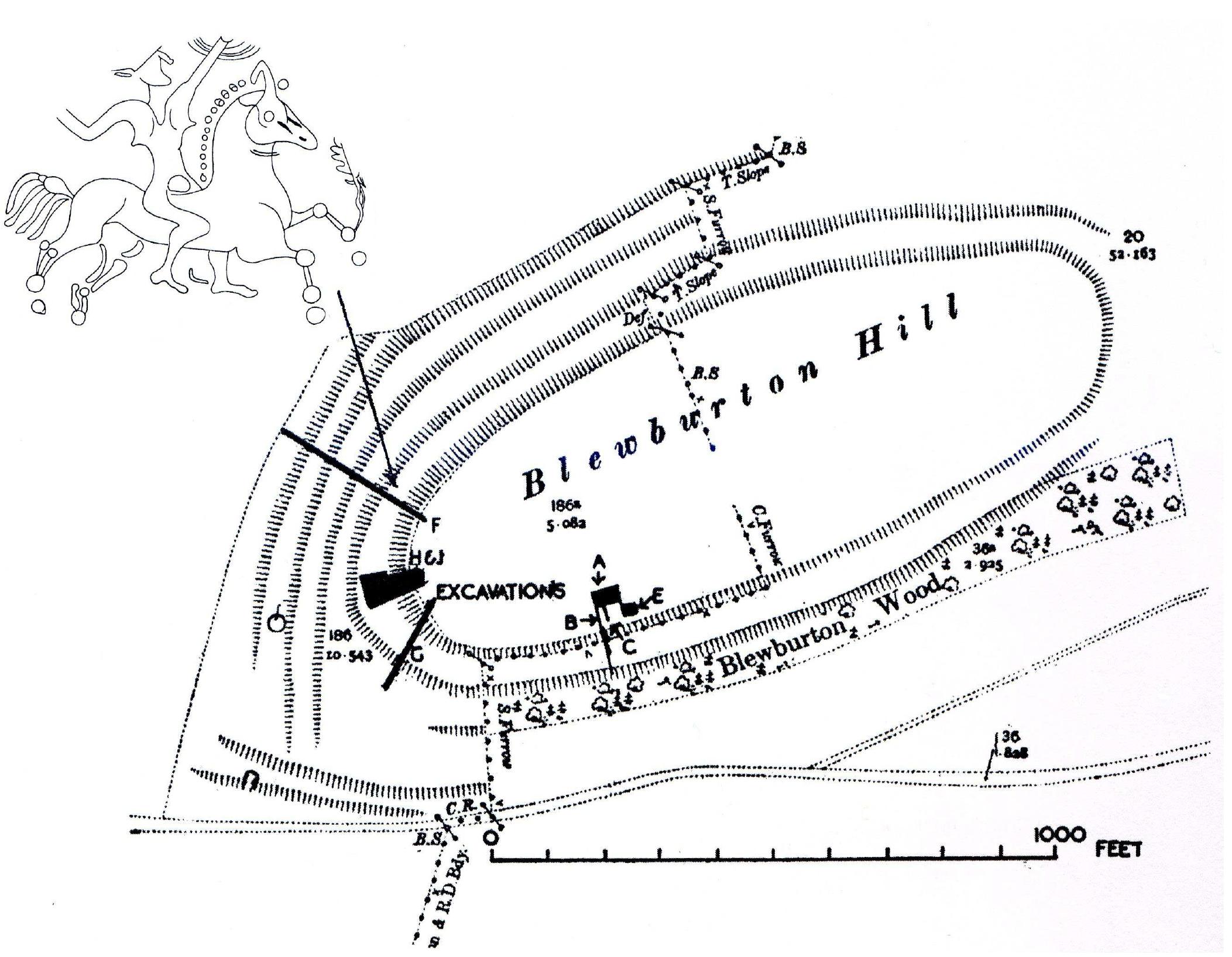 Ig. 4 plan of the hillfort at blewburton hill, oxfordhire