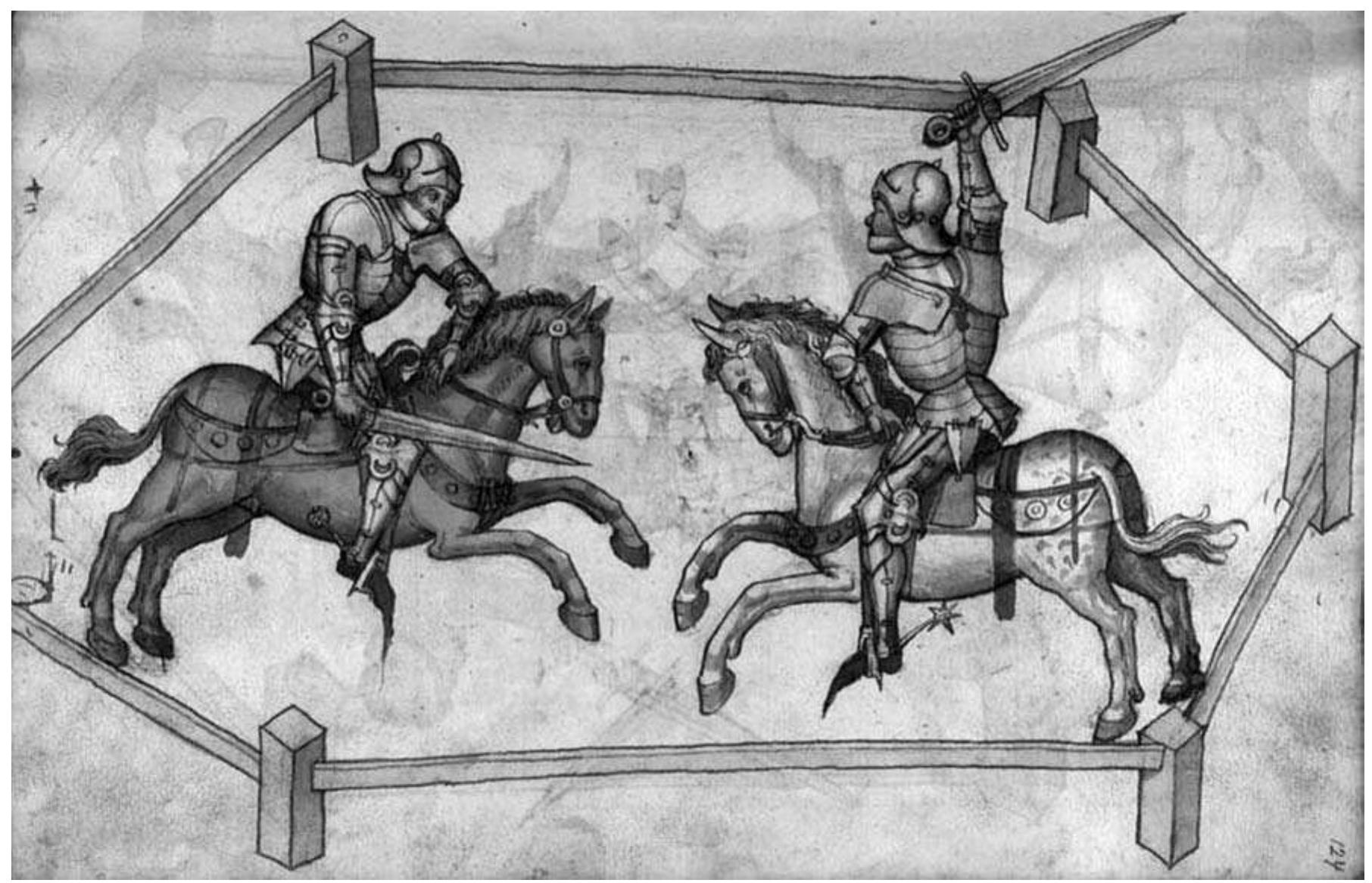 Lance versus sword—talhoffer (1459). attacks with swords