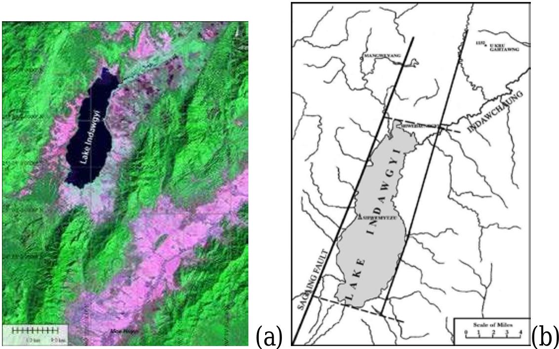 Hla hla aung .fig.15.(a)landsat tm image of lake indawgyi.