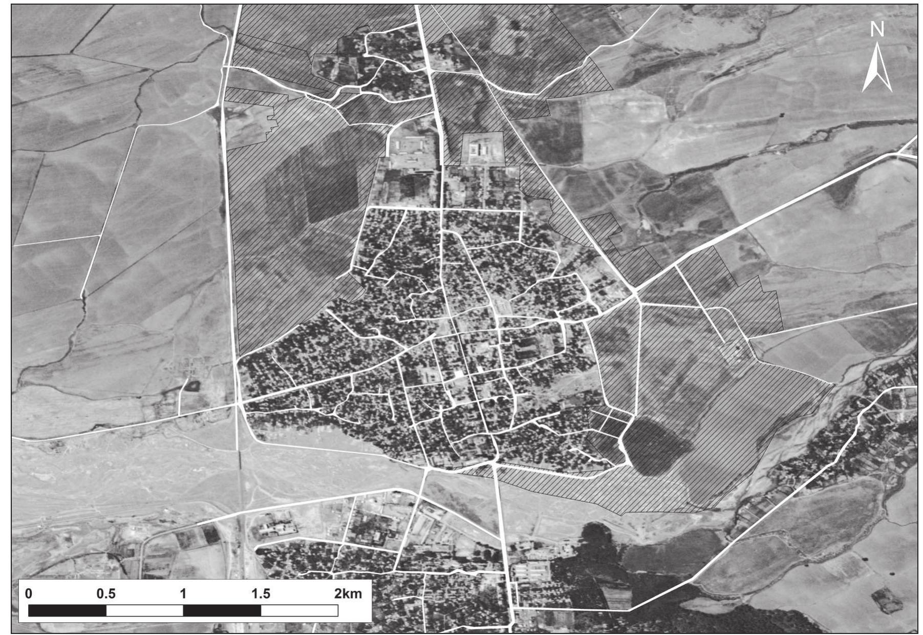 The street plan of bardo in 1970, as seen from corona