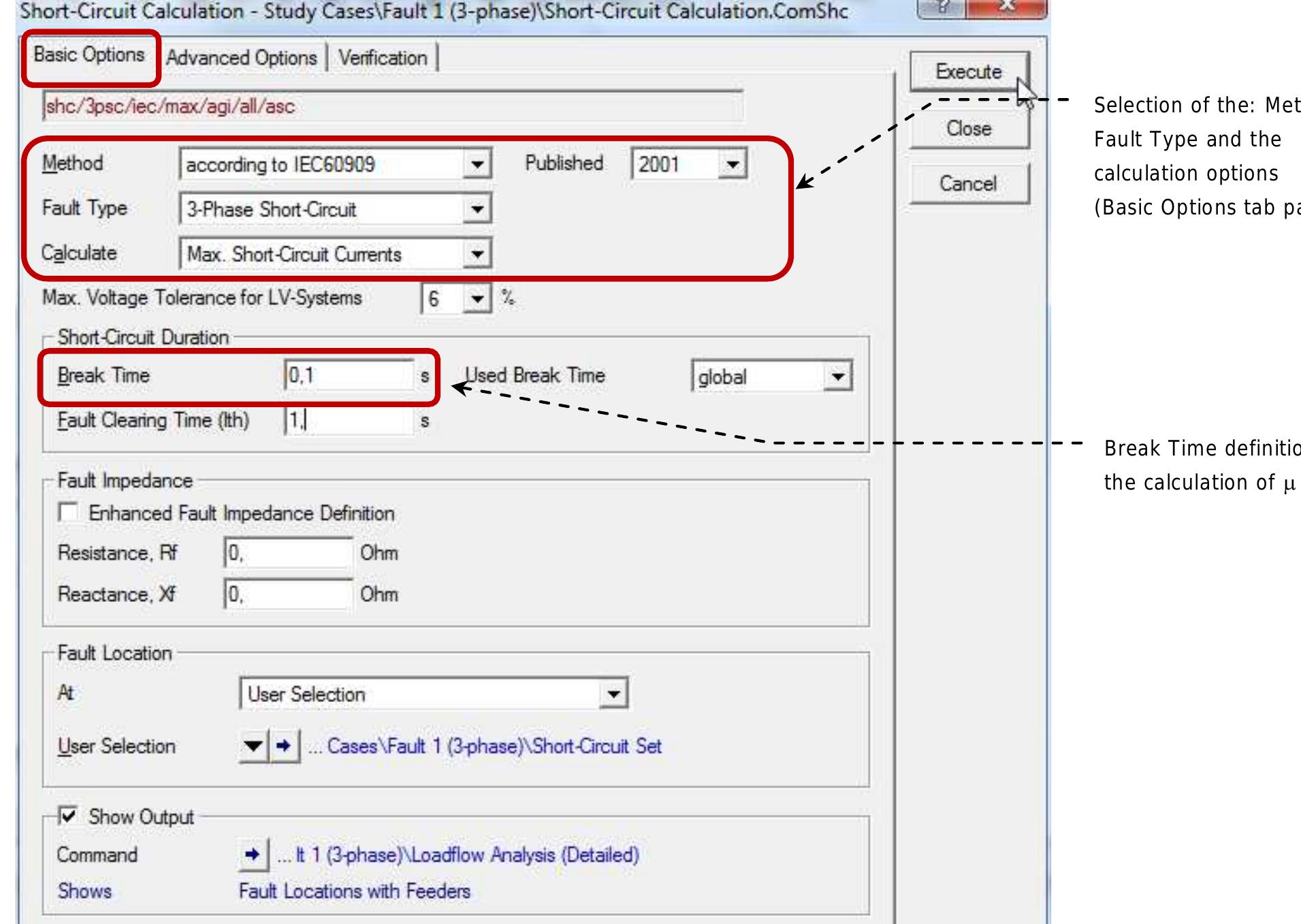 Figure 6 - Short-Circuit Calculation according to IEC 60909