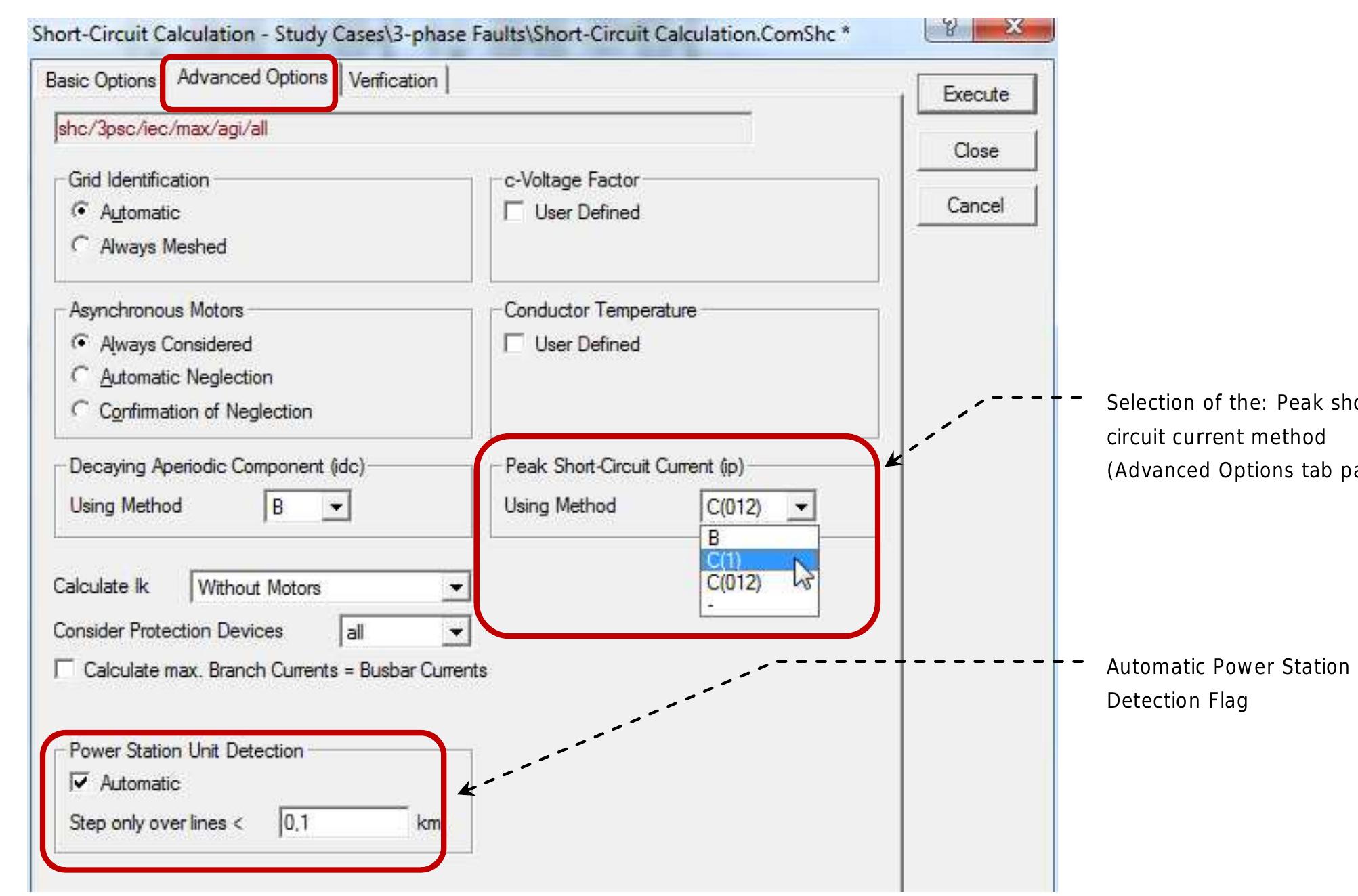 Figure 7 - Short-Circuit Calculation according to IEC 60909