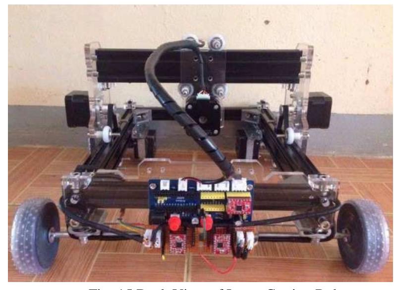 Shows the back view of the prototype. the arduino nano and