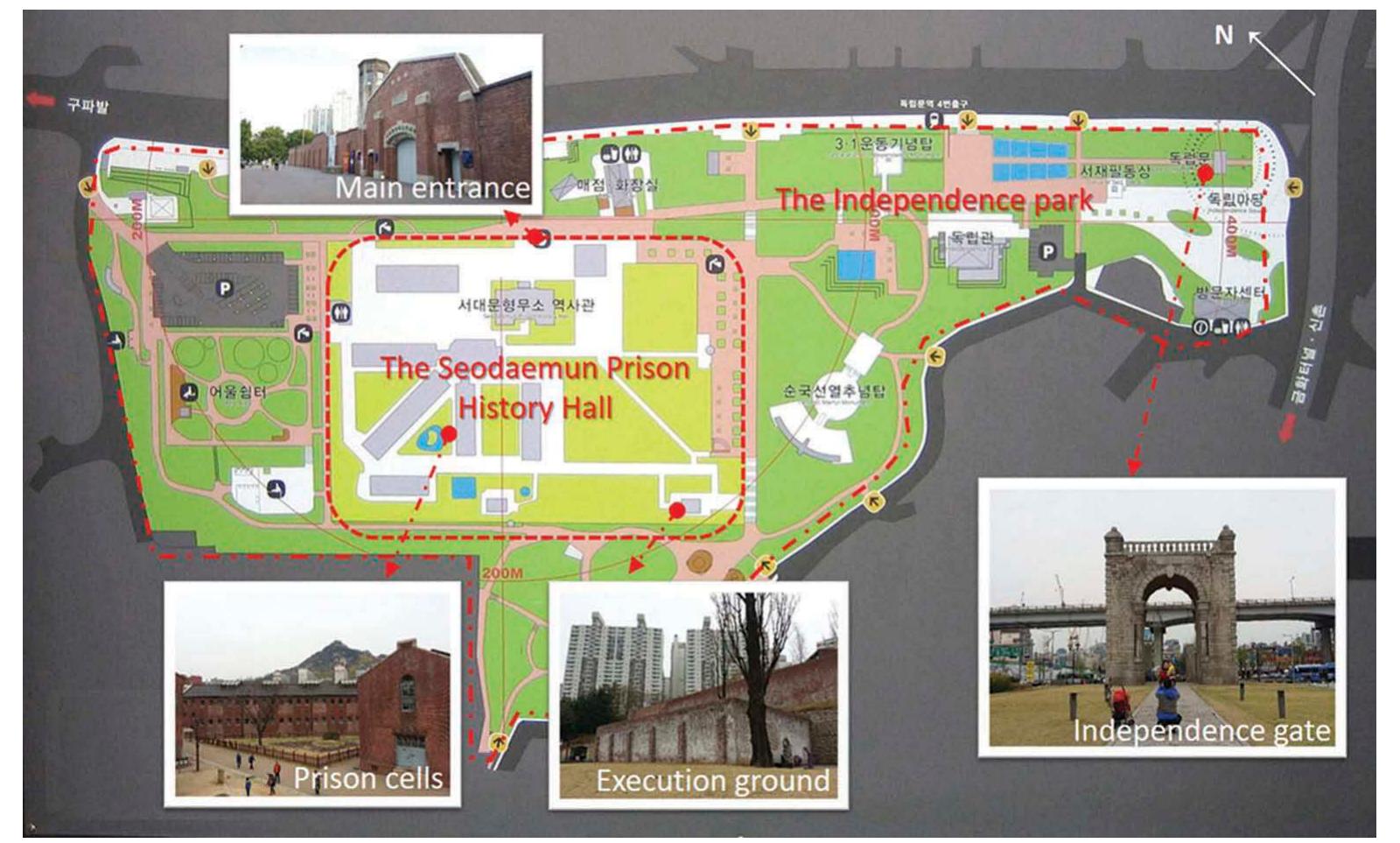 The layout of the seodaemun prison history hall within the