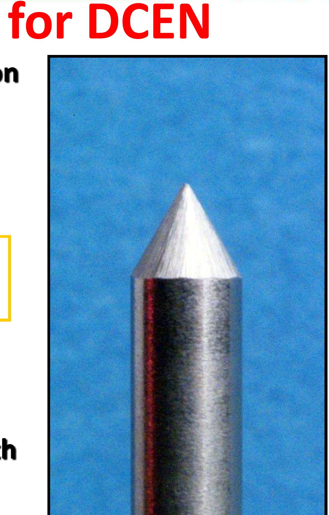 Electrode tip prepared for high current welding