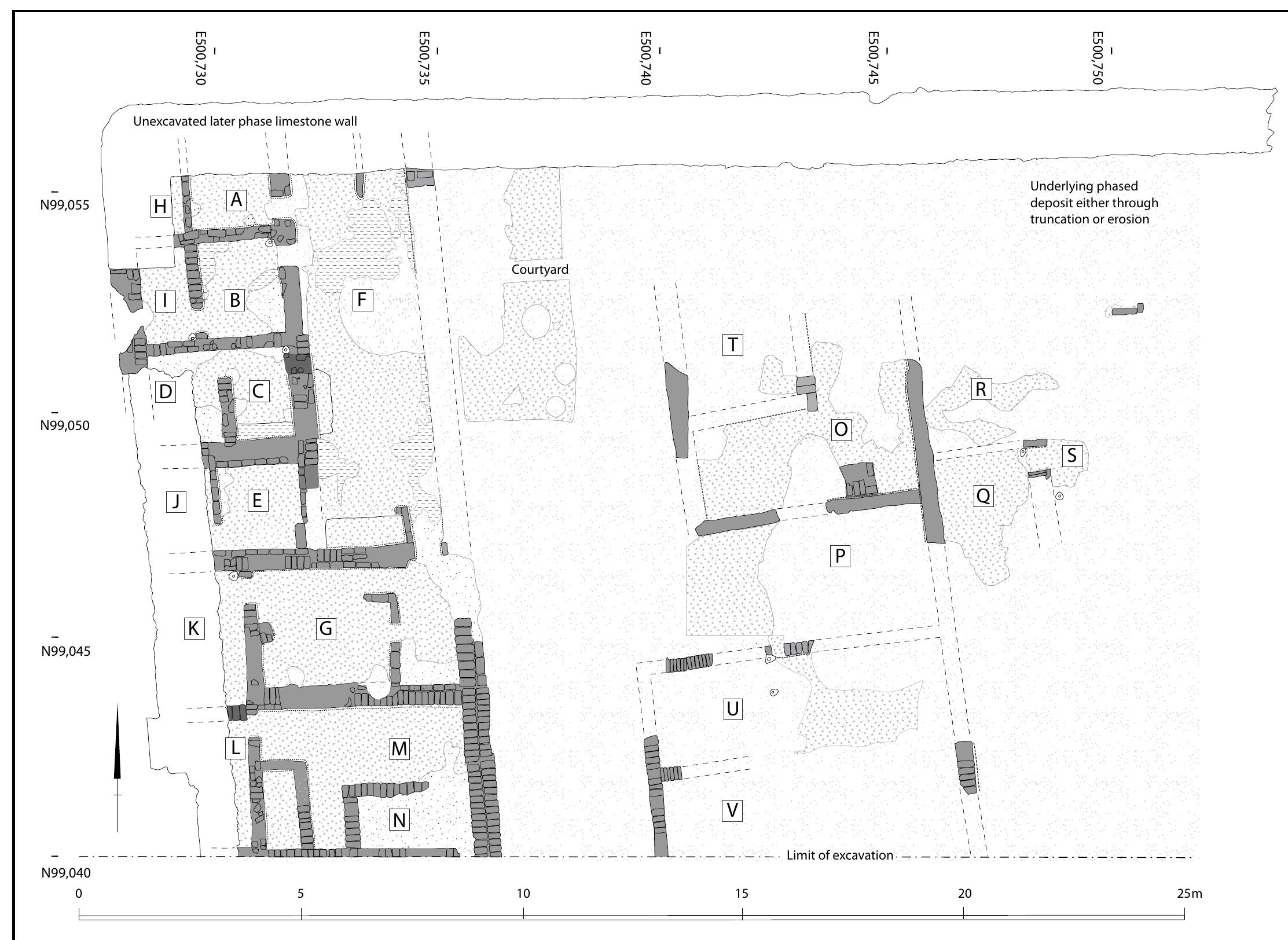 4. map of rooms in the western buildings of the rab,