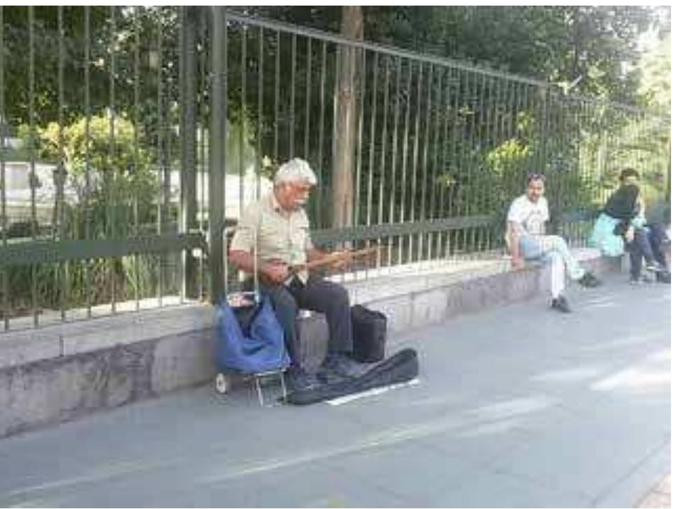 The position of street musician at vanak pedestrian. photo: