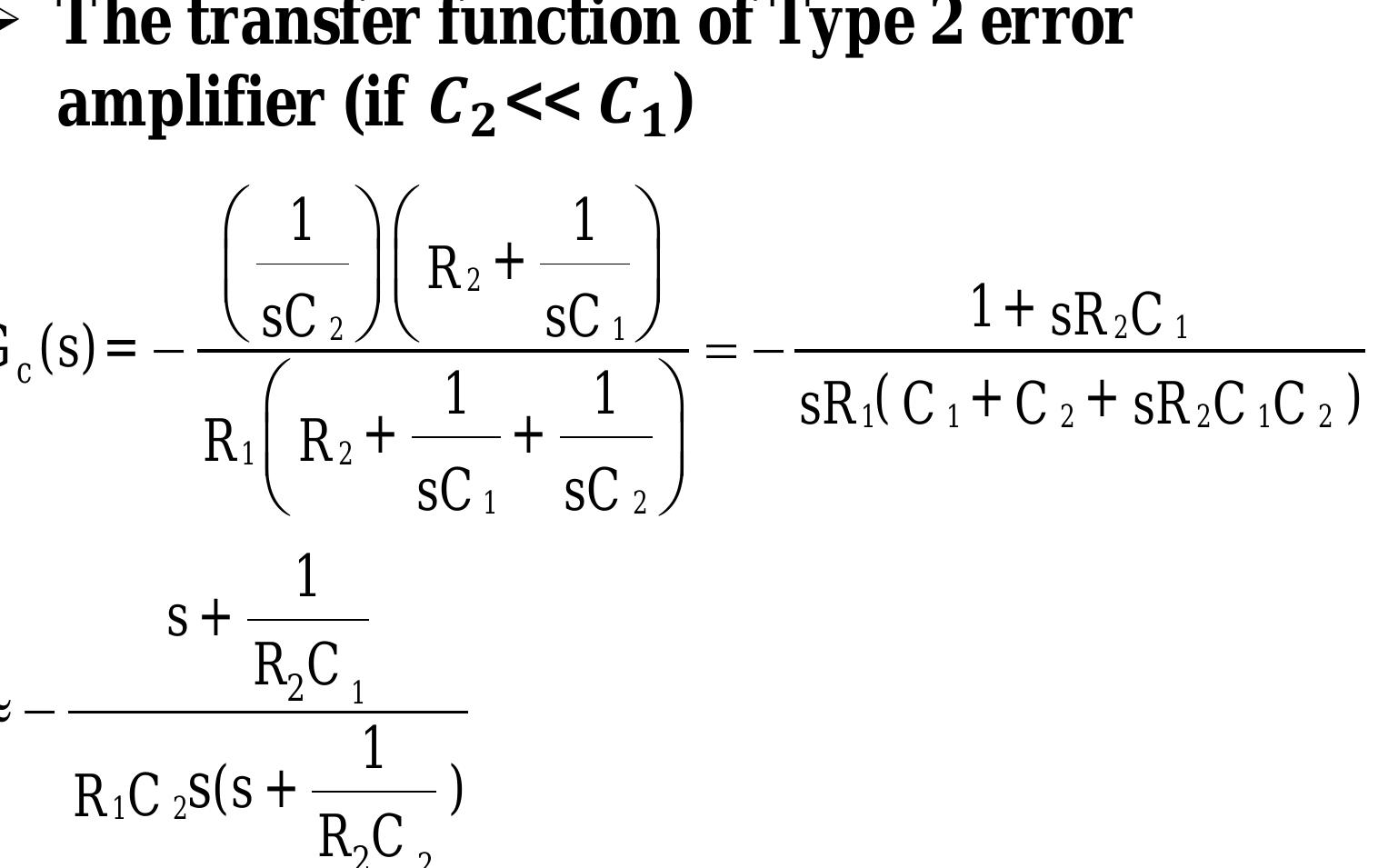 Figure 10 - Design of a Type 2 Compensator for the Buck