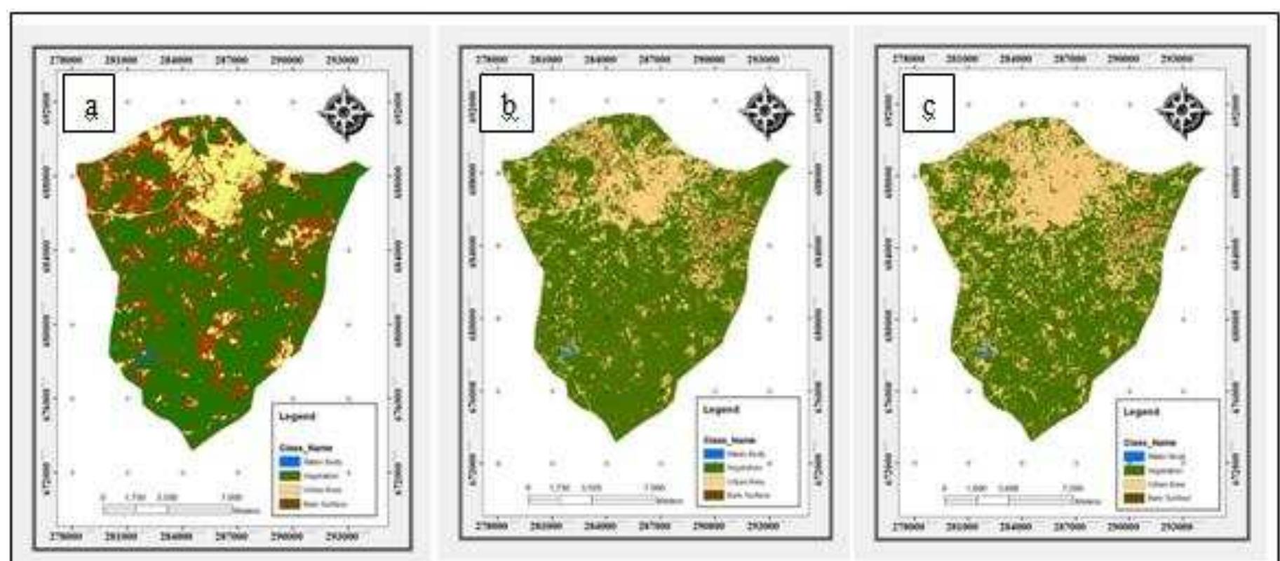 1: (a) landuse map of awka south 1995, (b) landuse map of