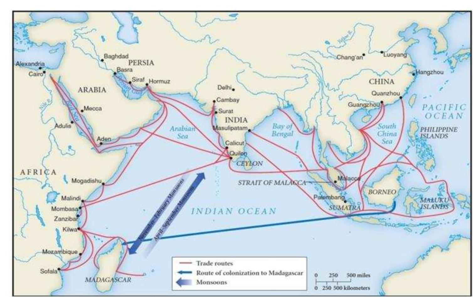 Source: harvard world map, 2014 figure 4. indian ocean trade