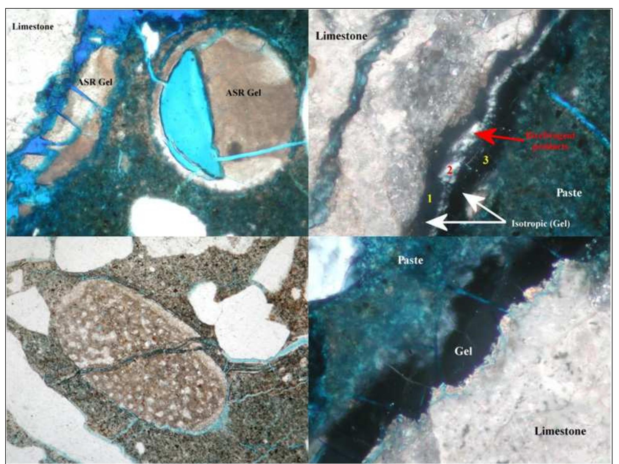 Microstructures of asr — massive and layered asr gel in