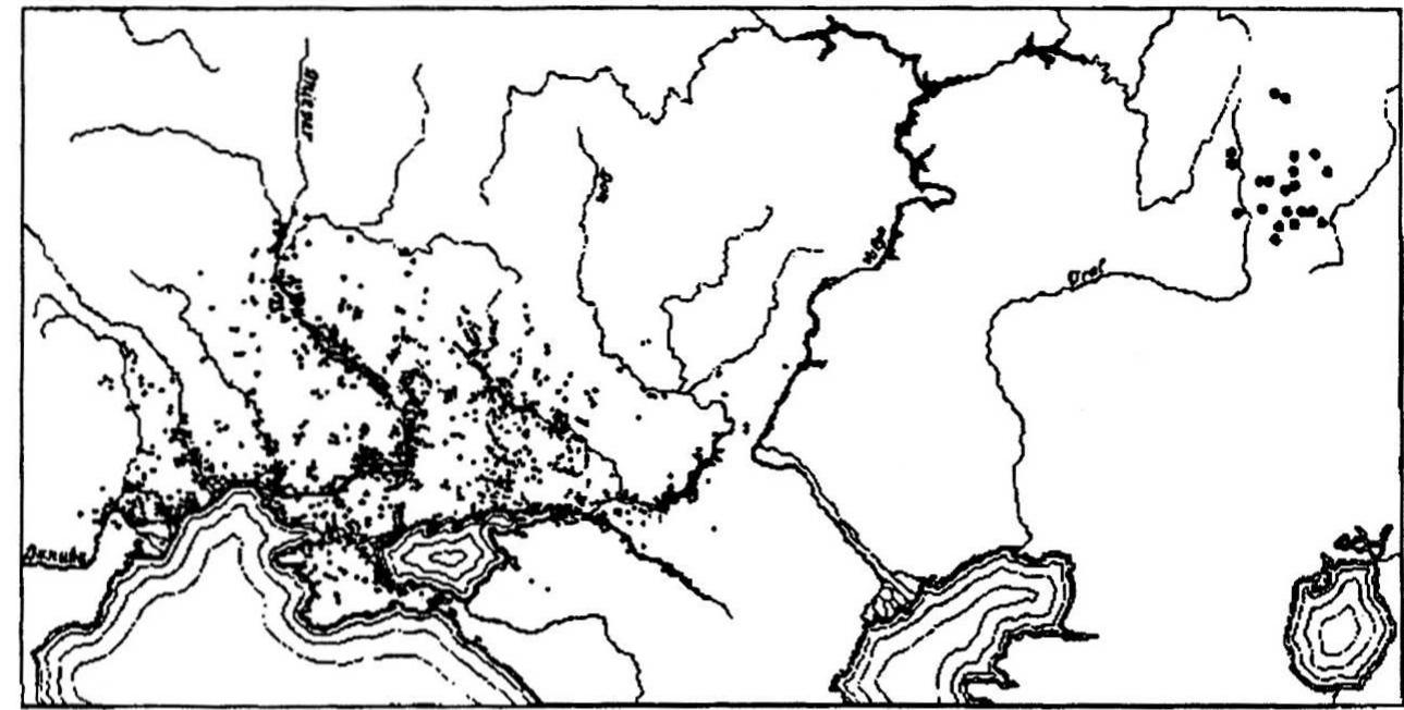 The map of the spreading of the sintashta culture and the