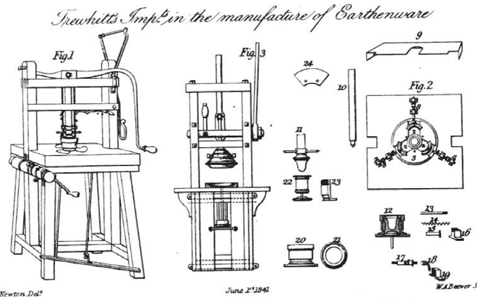 10: technical drawings for henry trewhitt's patent: granted